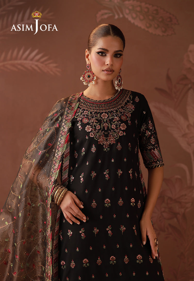 AJULD-05 Embroidered Boski Silk Unstitched 3 Pcs – Rania Jofa